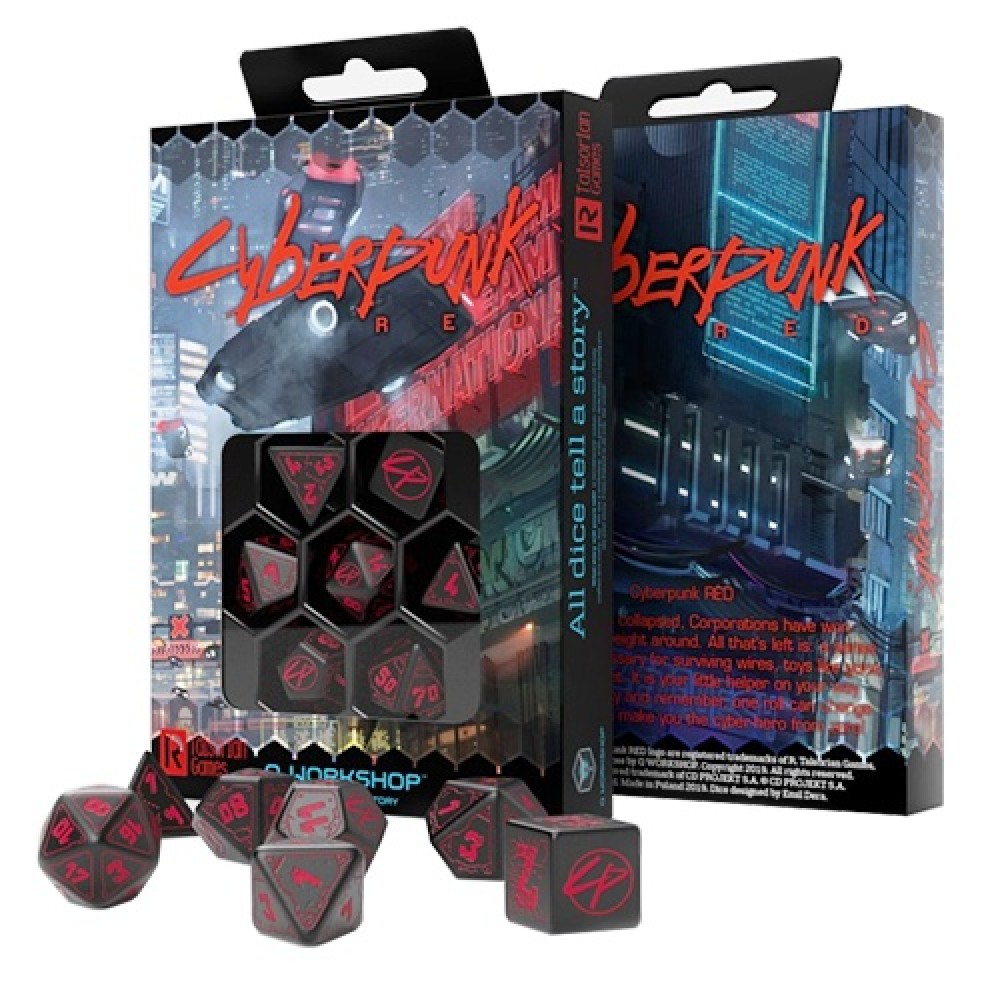 Cyberpunk Red RPG Dice Set |www.drustveneigre.rs|